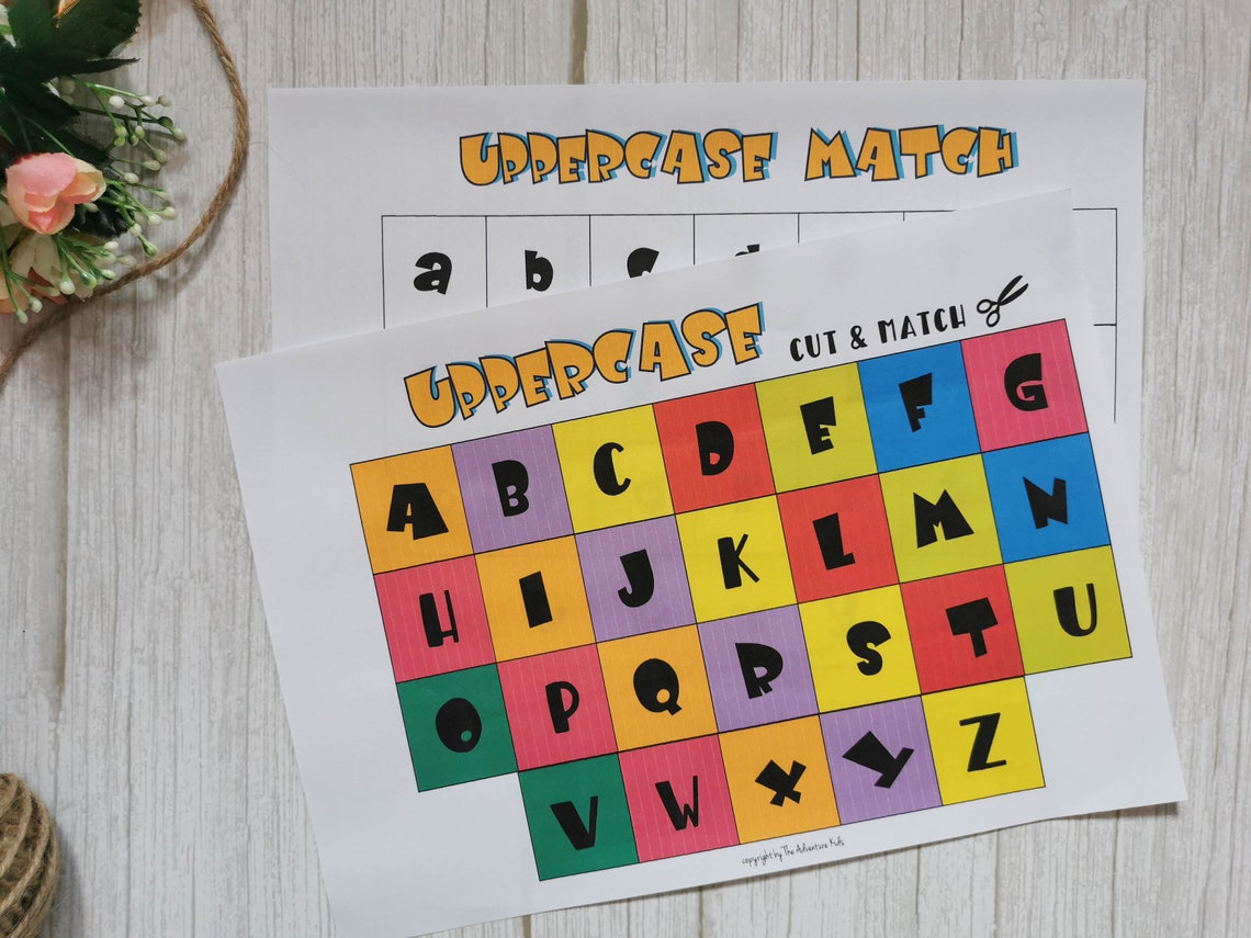 Preschool Alphabet Matching Games Letter-case Matching | Etsy