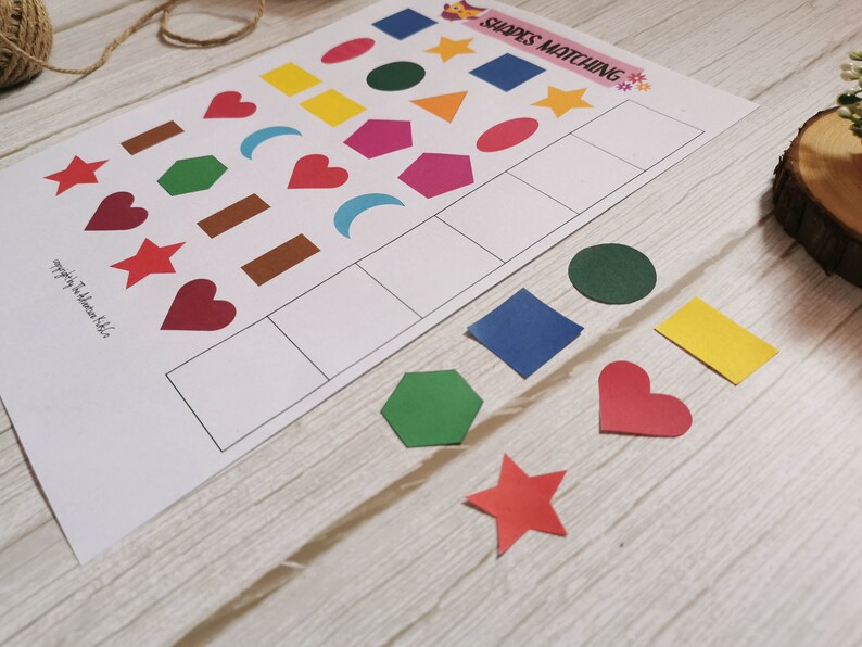 Preschool Shape Matching Printable Game, Shape Sorting Activity ...