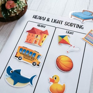 Weight Sorting Printable Worksheets, Sort by Weight Printable Game ...