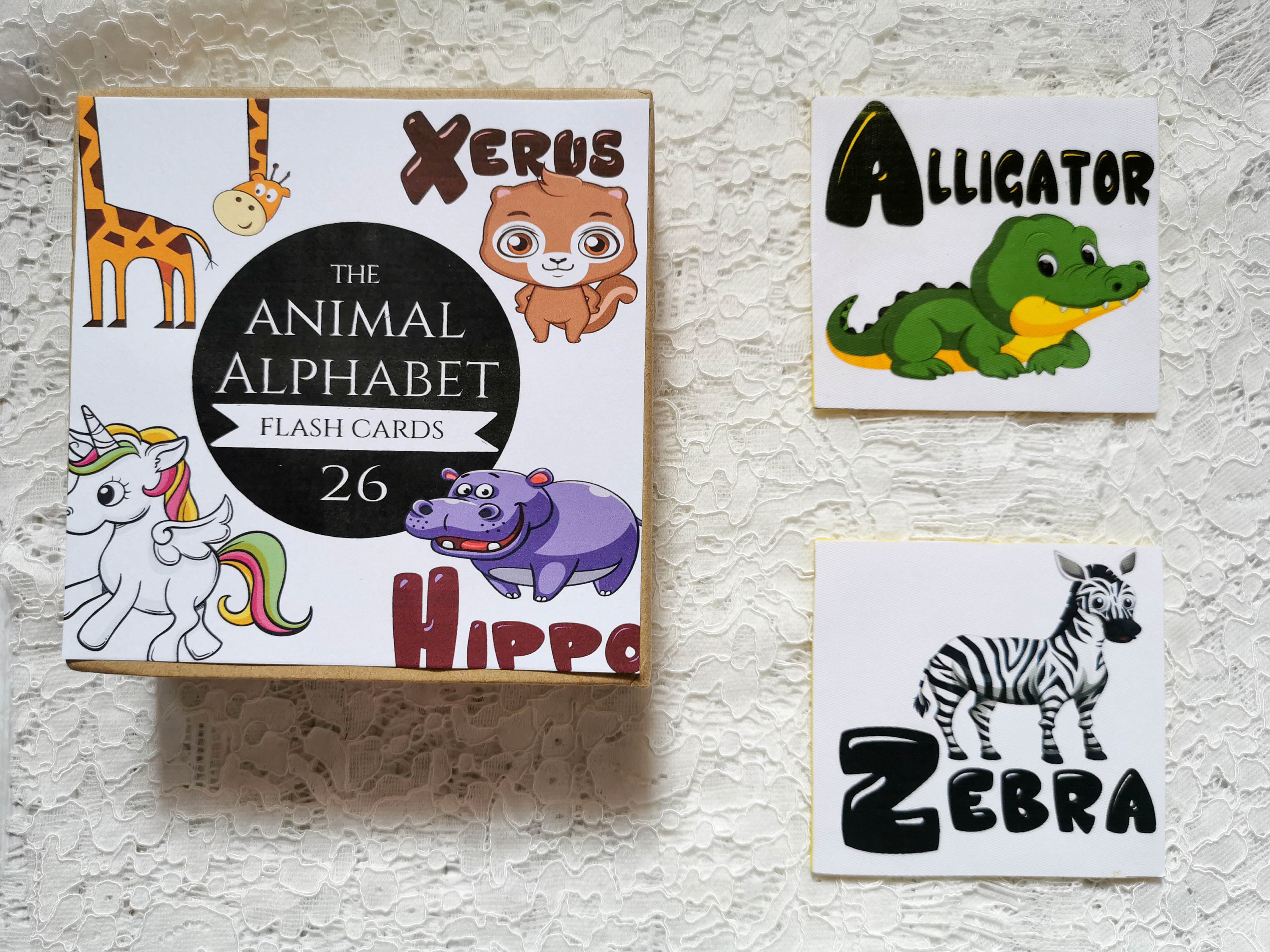Animal Alphabet Printable Flash Cards, ABC Flash Printable Cards ...