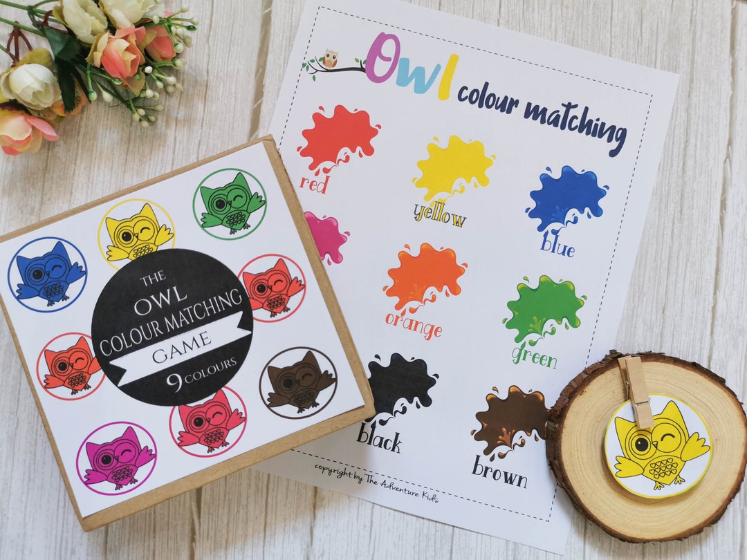 Owl Colour Matching Printables Games, Colour Sorting Games, Preschool ...