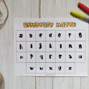 Preschool Alphabet Matching Games, Letter-case Matching Activity ...