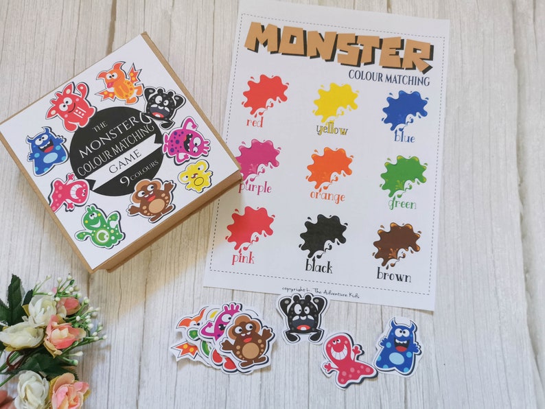 Monster Colour Matching Printables Worksheet, Colour Matching Game ...