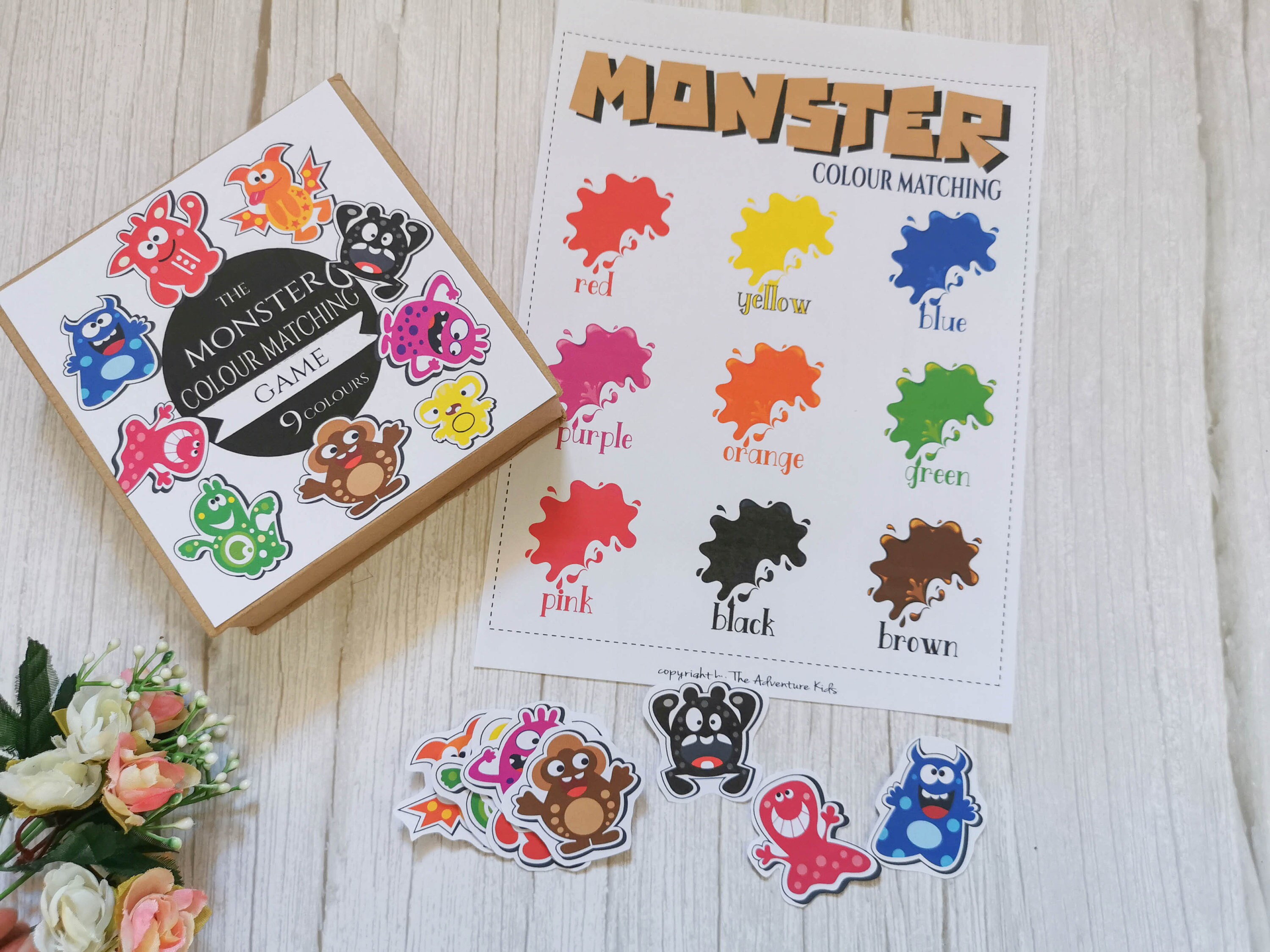 Monster Colour Matching Printables Worksheet, Colour Matching Game ...