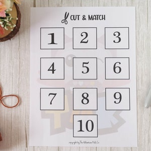 Preschool Number Counting Printable Activity, Number Matching Printable ...