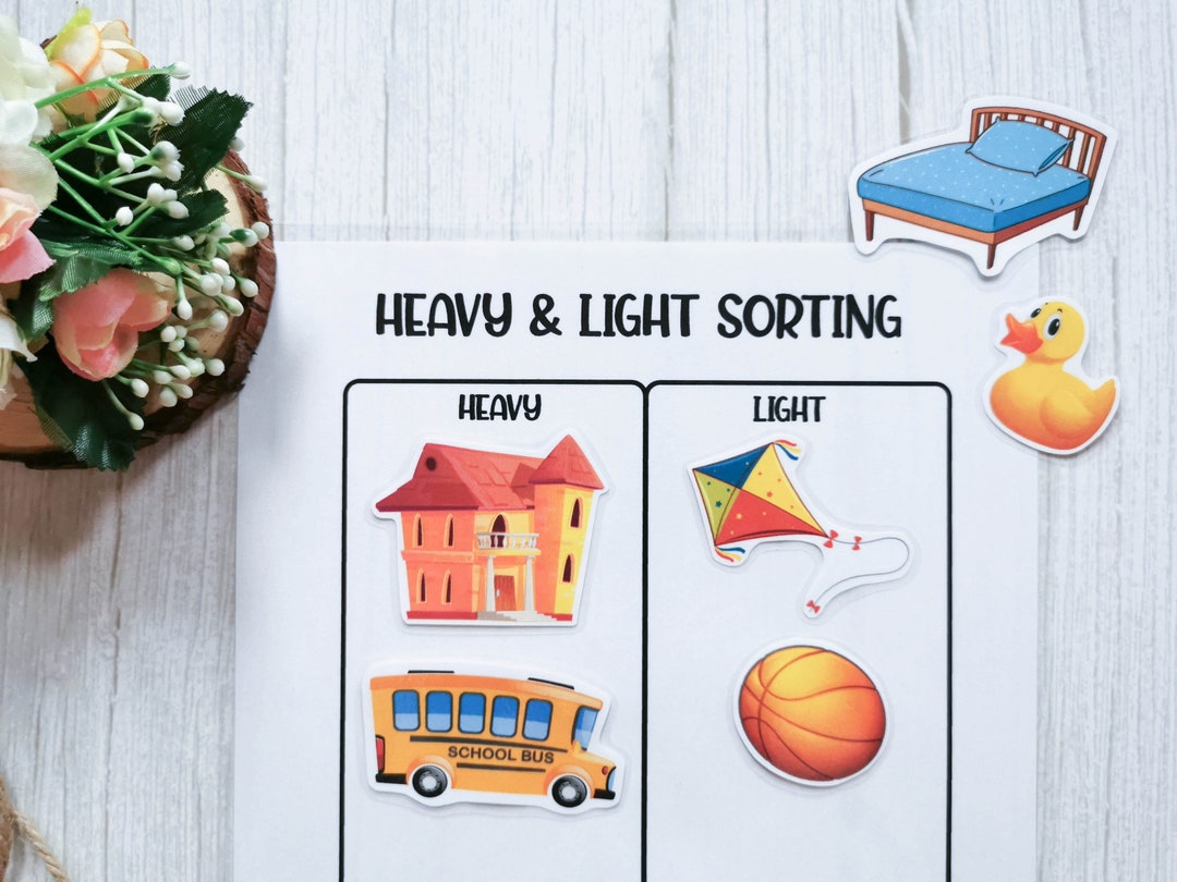 Weight Sorting Printable Worksheets, Sort by Weight Printable Game ...