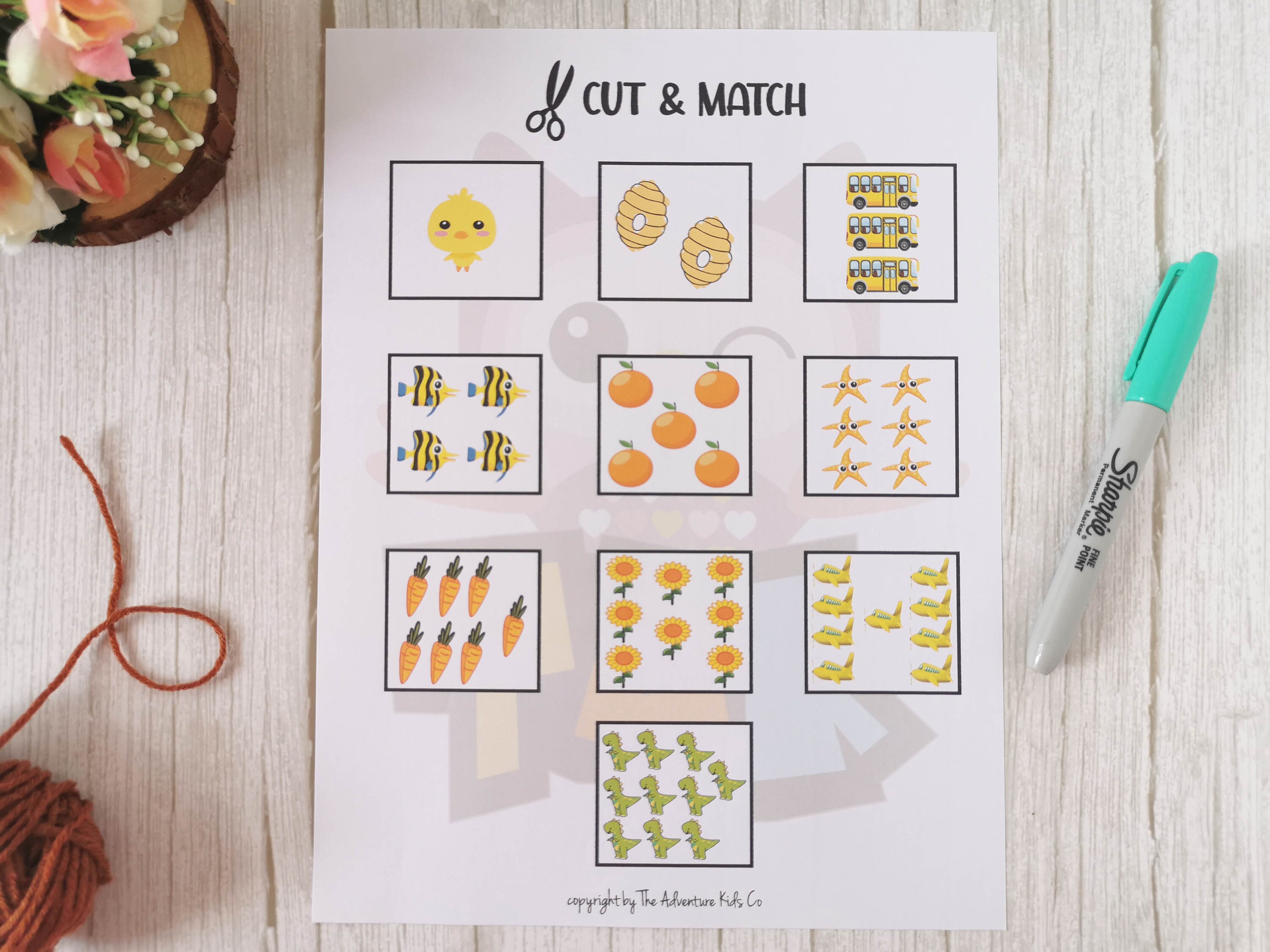 Preschool Number Counting Printable Activity Number Matching | Etsy