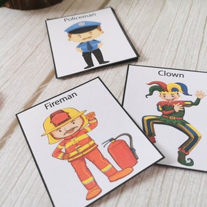 Preschool Career Matching Game Printable, Occupation Learning Printable ...