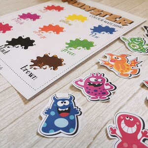 Monster Colour Matching Printables Worksheet, Colour Matching Game ...