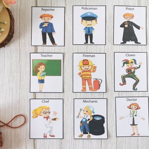 Preschool Career Matching Game Printable, Occupation Learning Printable ...