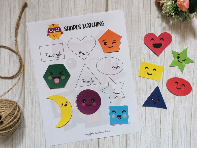 Preschool Shapes Matching Printable Game, Shape Sorting Printables ...