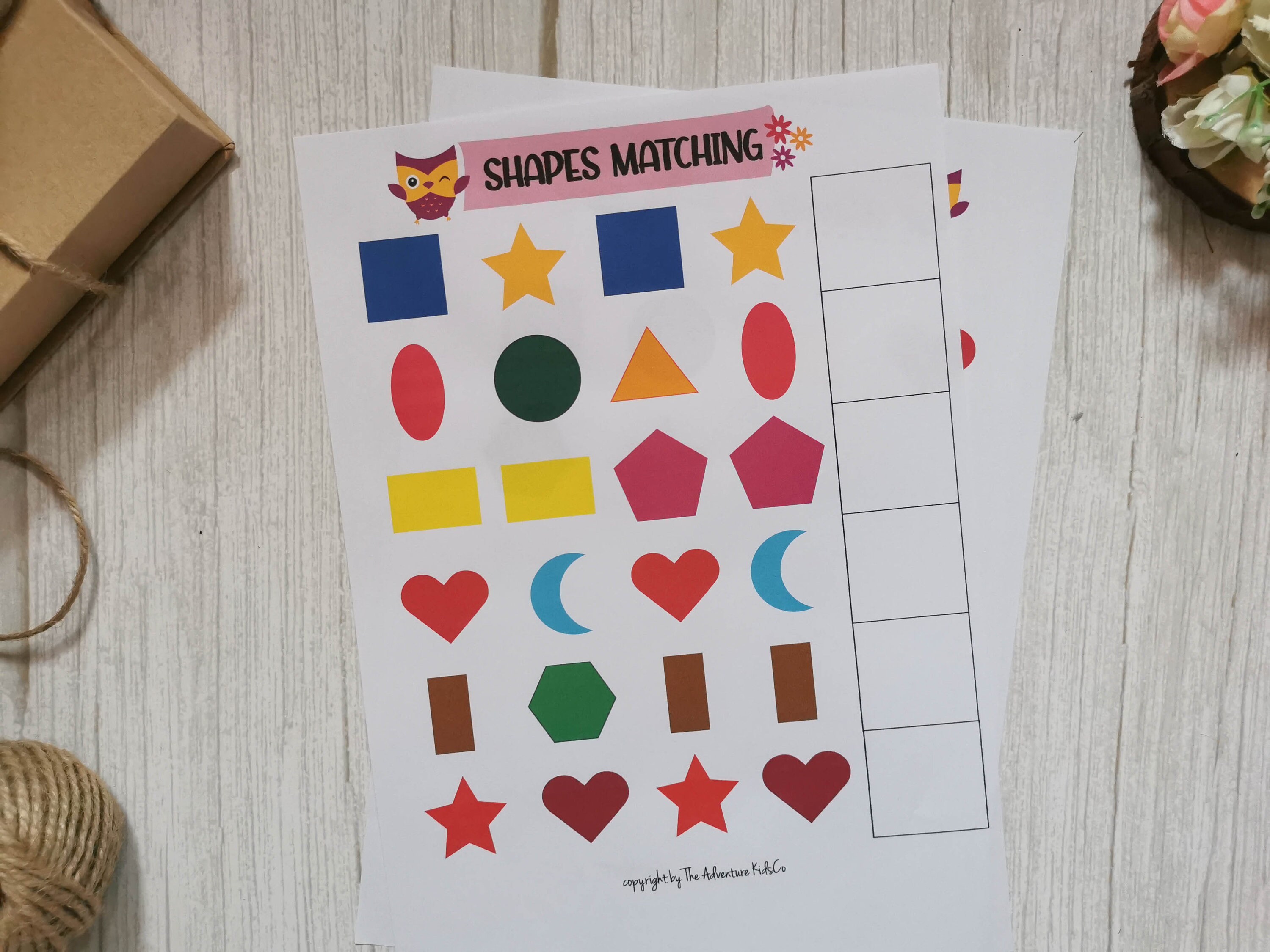 Preschool Shape Matching Printable Game, Shape Sorting Activity ...