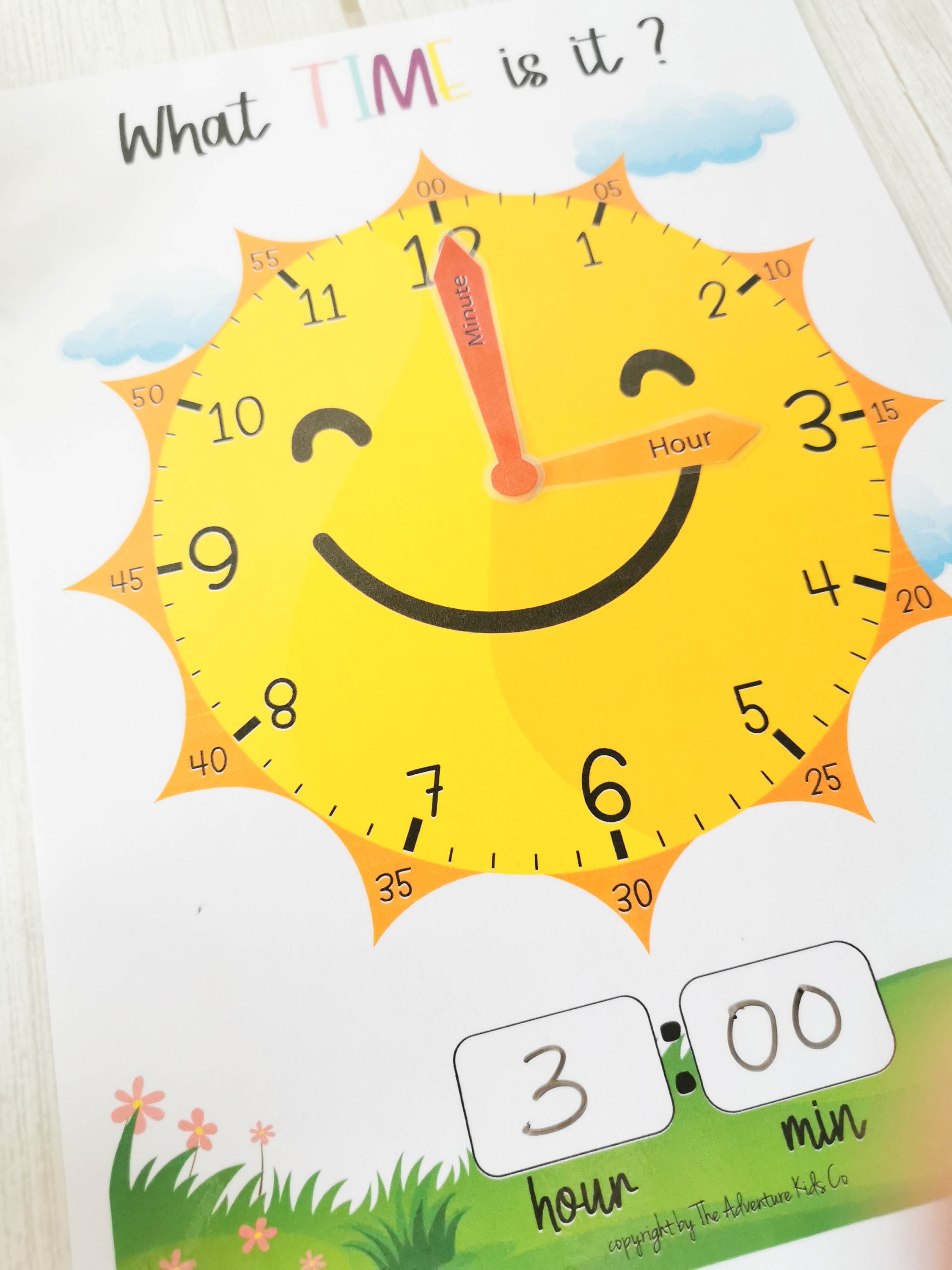 Telling the Time Printables, Nursery Clock Digital Print, Busy Book ...