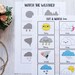 Weather Matching Game for Kids, Weather Worksheet Printable, Preschool ...