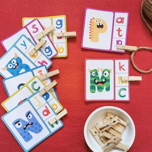 Monster Alphabet Clip Cards Printable, Monster Alphabet Flash Cards ...