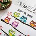 Count the Owls Preschool Activities Printables, Preschool Number ...
