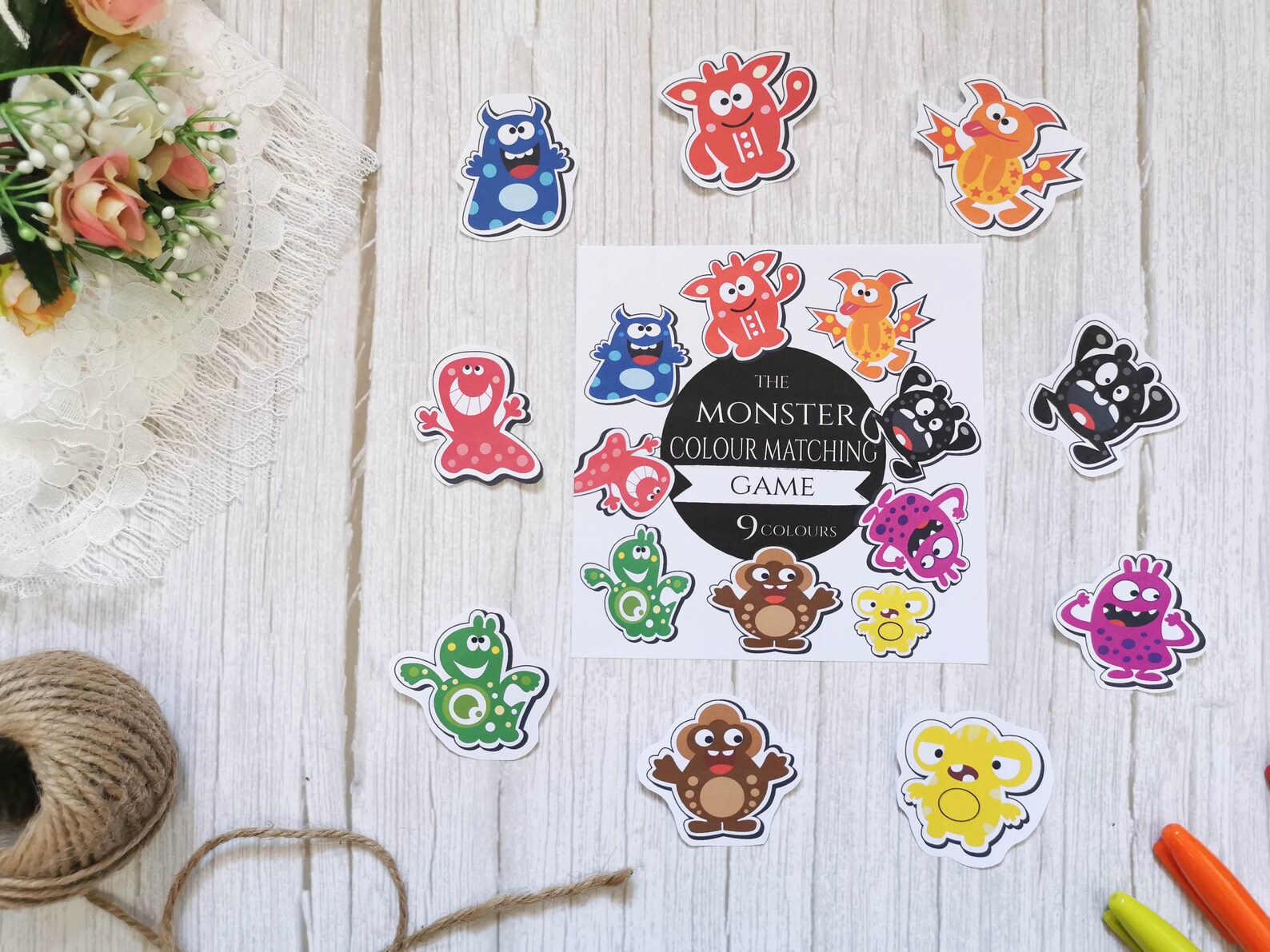 Monster Colour Matching Printables Worksheet, Colour Matching Game ...