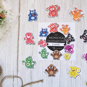 Monster Colour Matching Printables Worksheet, Colour Matching Game ...