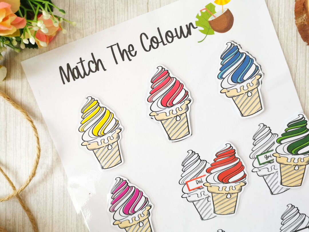 Colour Sorting Ice Cream Preschool Worksheet, Preschool Curriculum ...