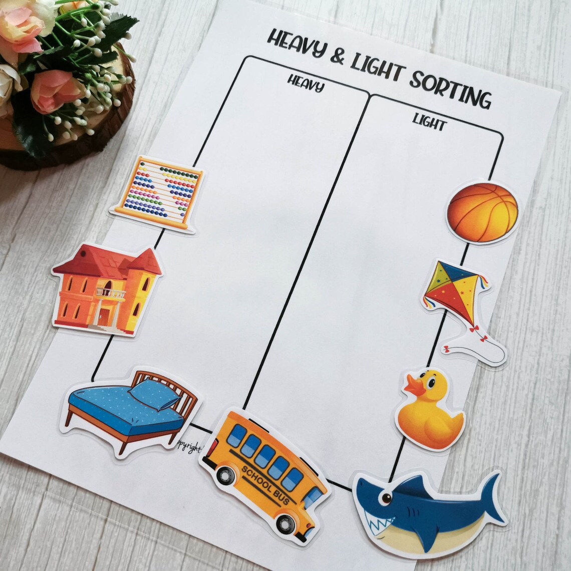 Weight Sorting Printable Worksheets, Sort by Weight Printable Game ...