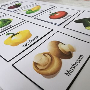 Vegetables Matching Game Printable, Match the Vegetables Game ...