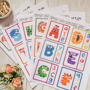 Monster Alphabet Clip Cards Printable, Monster Alphabet Flash Cards ...