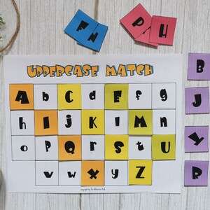 Preschool Alphabet Matching Games, Letter-case Matching Activity ...