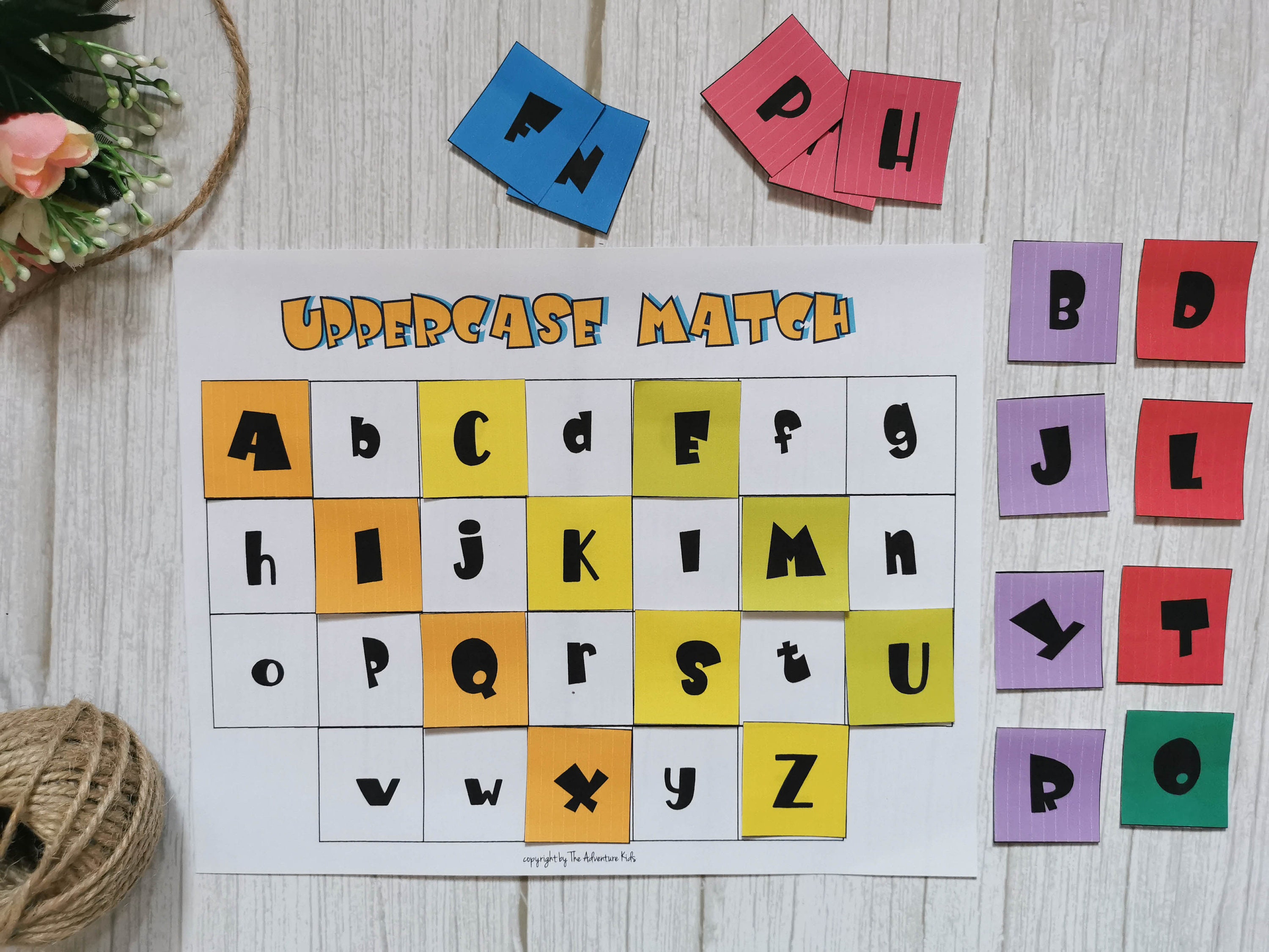Preschool Alphabet Matching Games, Letter-case Matching Activity ...