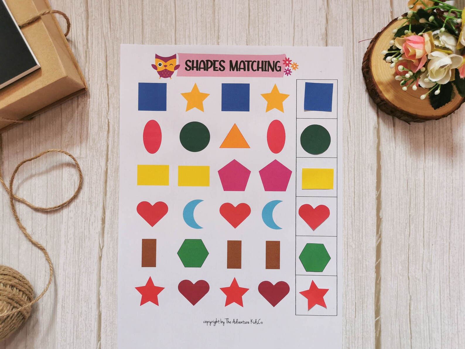 Preschool Shape Matching Printable Game, Shape Sorting Activity ...