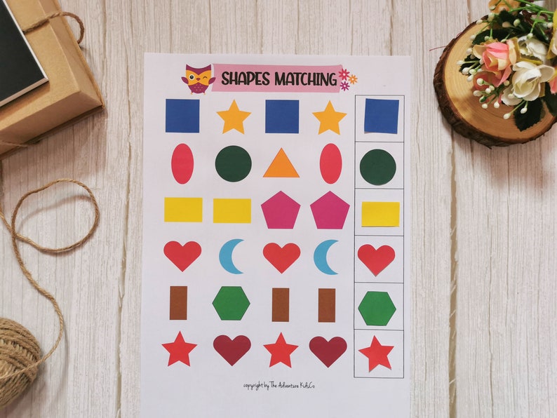 Preschool Shape Matching Printable Game, Shape Sorting Activity ...