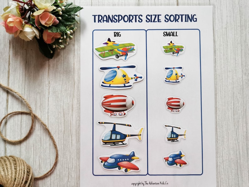 Size Sorting Printable Games, Sort by Size Worksheet, Preschool ...