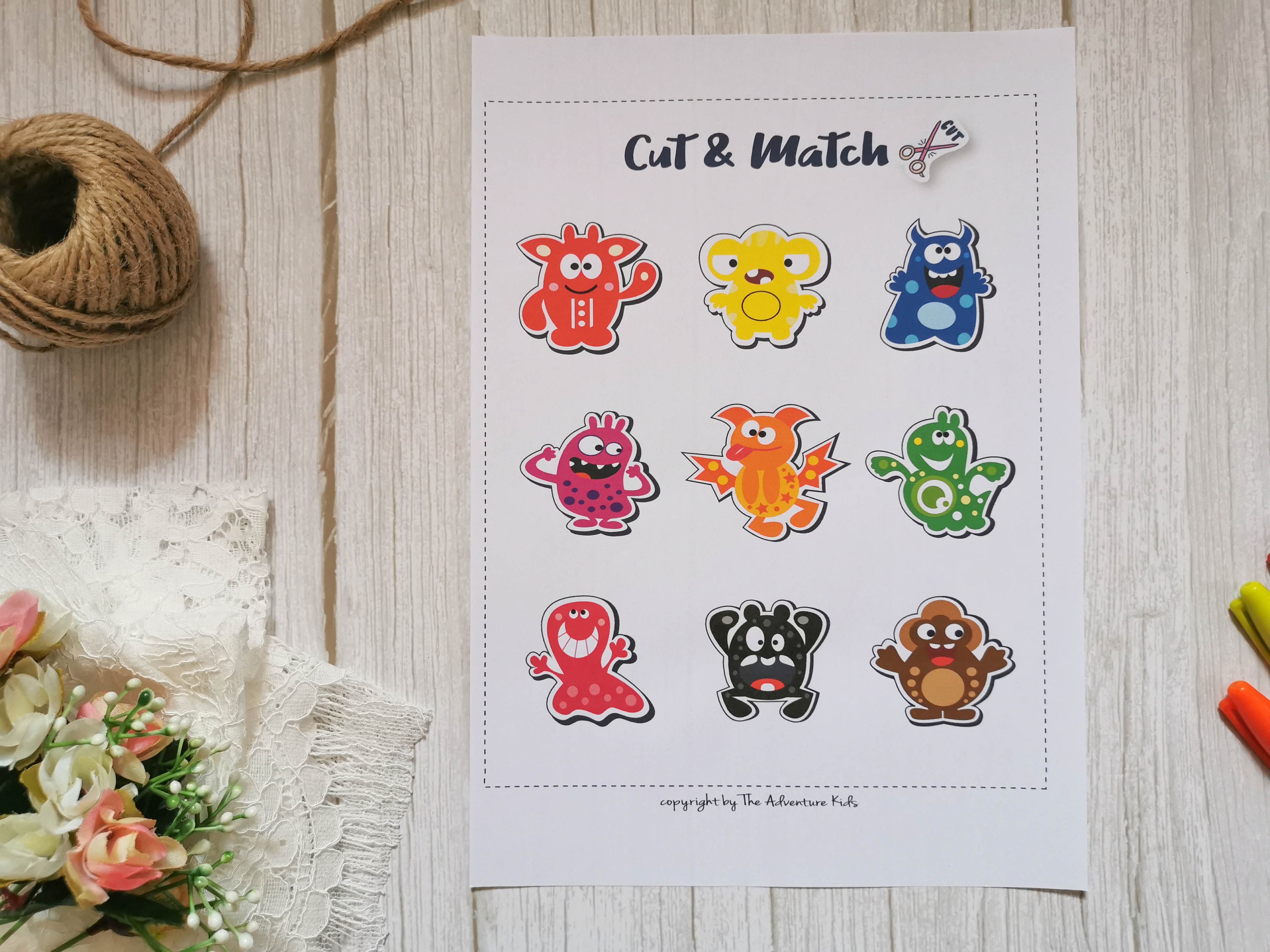 Monster Colour Matching Printables Worksheet, Colour Matching Game ...