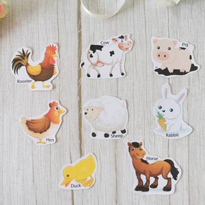 Preschool Farm Animals Matching Game Printable, Match the Farm Animals ...