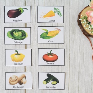 Vegetables Matching Game Printable, Match the Vegetables Game ...