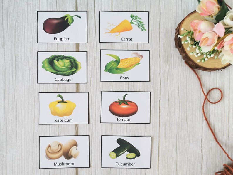 Vegetables Matching Game Printable, Match the Vegetables Game ...