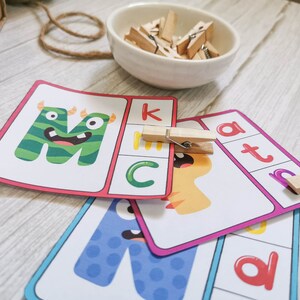 Monster Alphabet Clip Cards Printable, Monster Alphabet Flash Cards ...