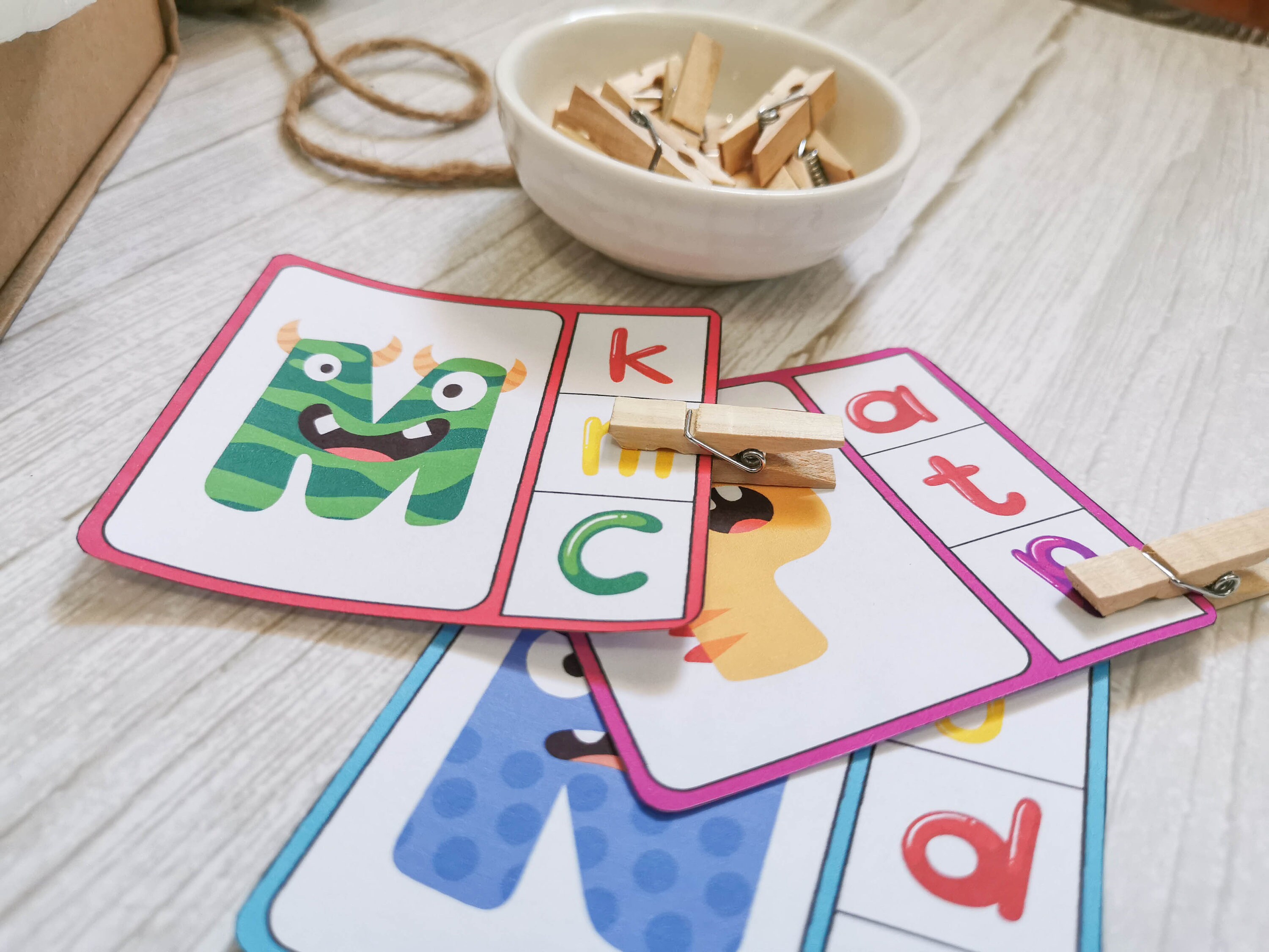 Monster Alphabet Clip Cards Printable, Monster Alphabet Flash Cards ...