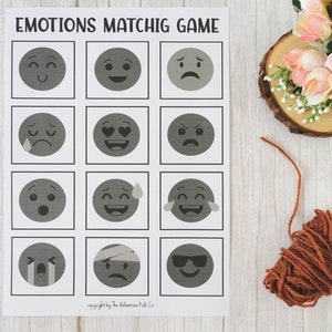 Preschool Emotions Matching Game Printable, Match the Emotions ...