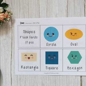 Preschool Shapes Printable Flash Cards, Kids Flash Cards, Shapes ...