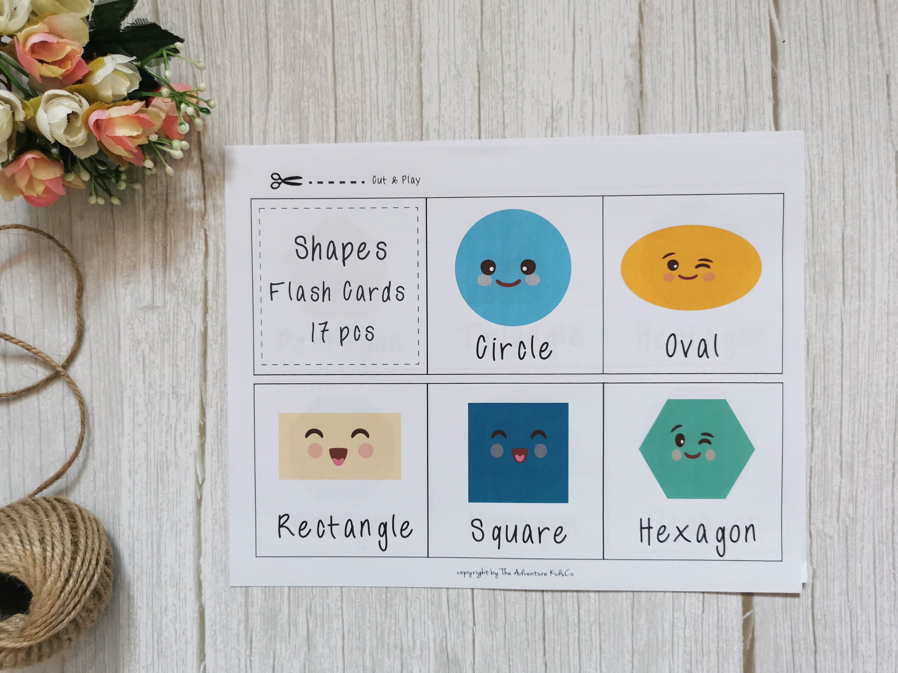 Preschool Shapes Printable Flash Cards, Kids Flash Cards, Shapes ...