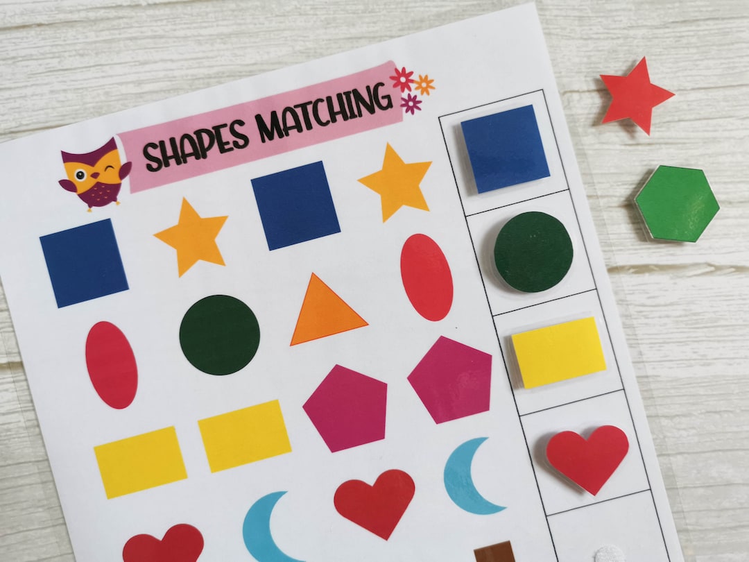 Preschool Shape Matching Printable Game, Shape Sorting Activity ...