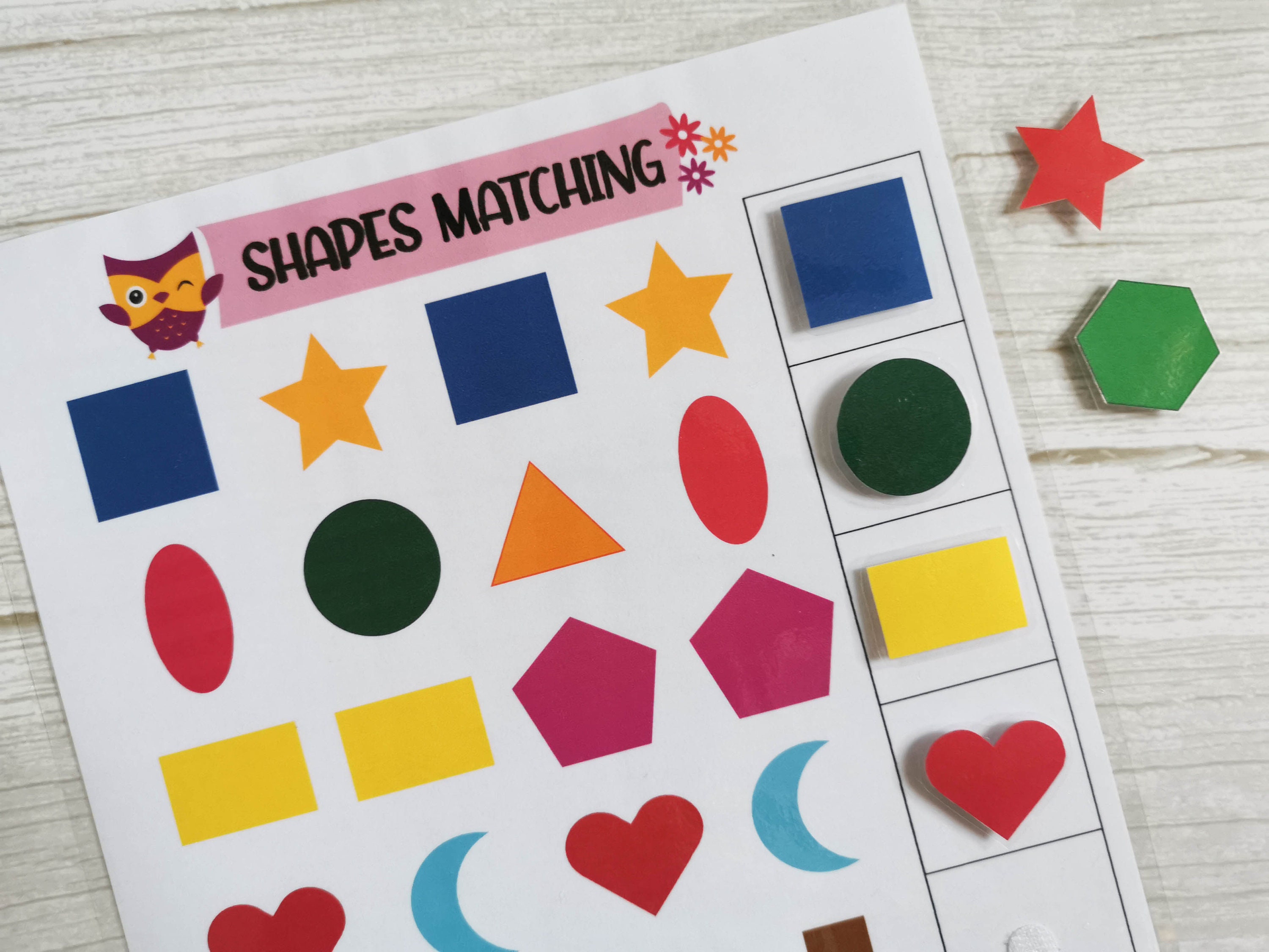 Preschool Shape Matching Printable Game, Shape Sorting Activity ...