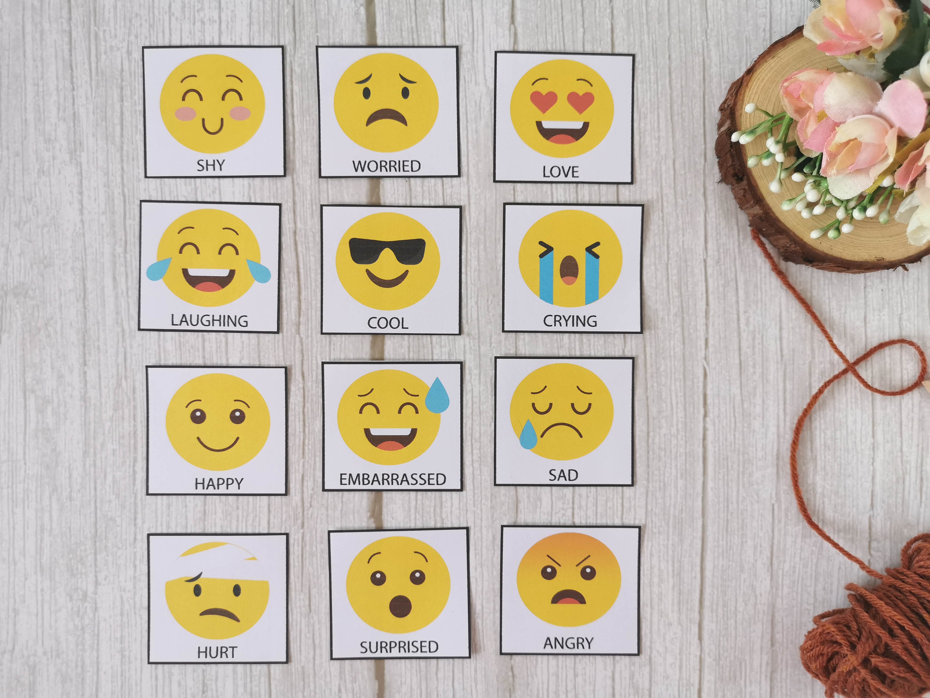 Preschool Emotions Matching Game Printable, Match the Emotions ...