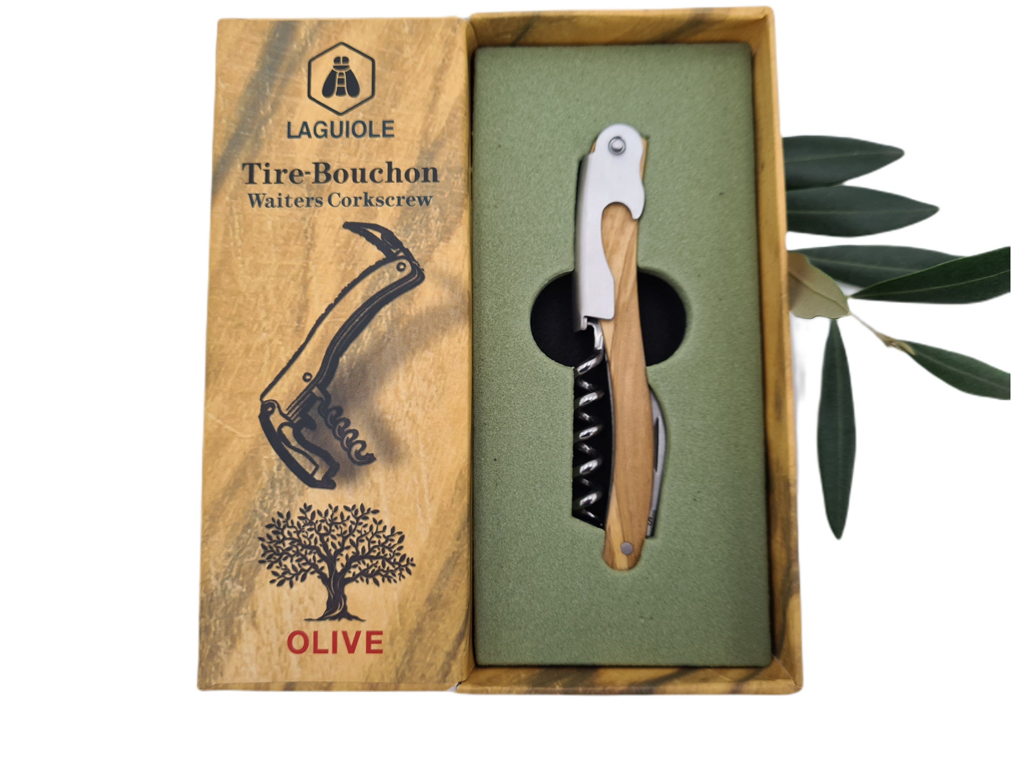 Cutlery & Knives Cookware LaguiOLE Sommelier box in olive wood 7300 ...