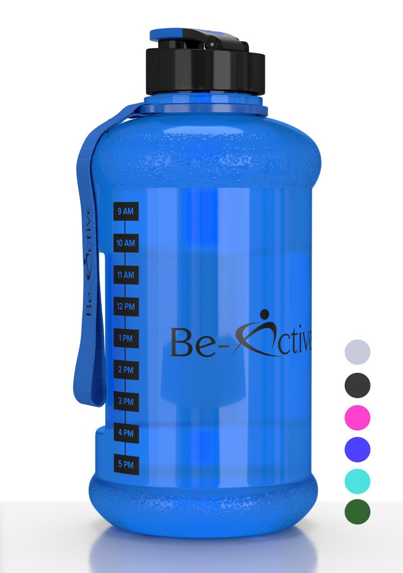 Be-active 1.3L Motivational Water Bottle Jug Sports Time | Etsy