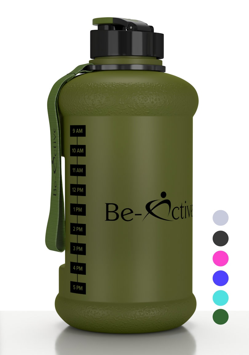 Be-active 1.3L Motivational Water Bottle Jug Sports Time | Etsy