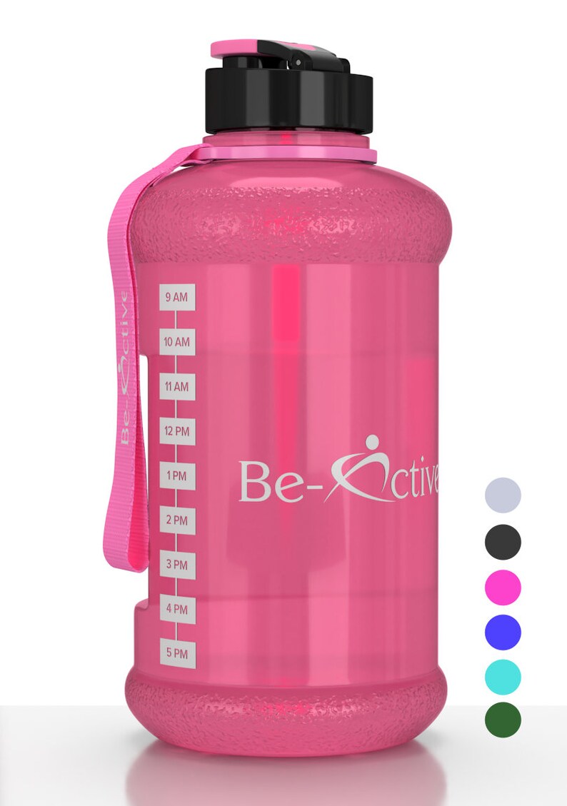 Be-active 1.3L Motivational Water Bottle Jug Sports Time | Etsy