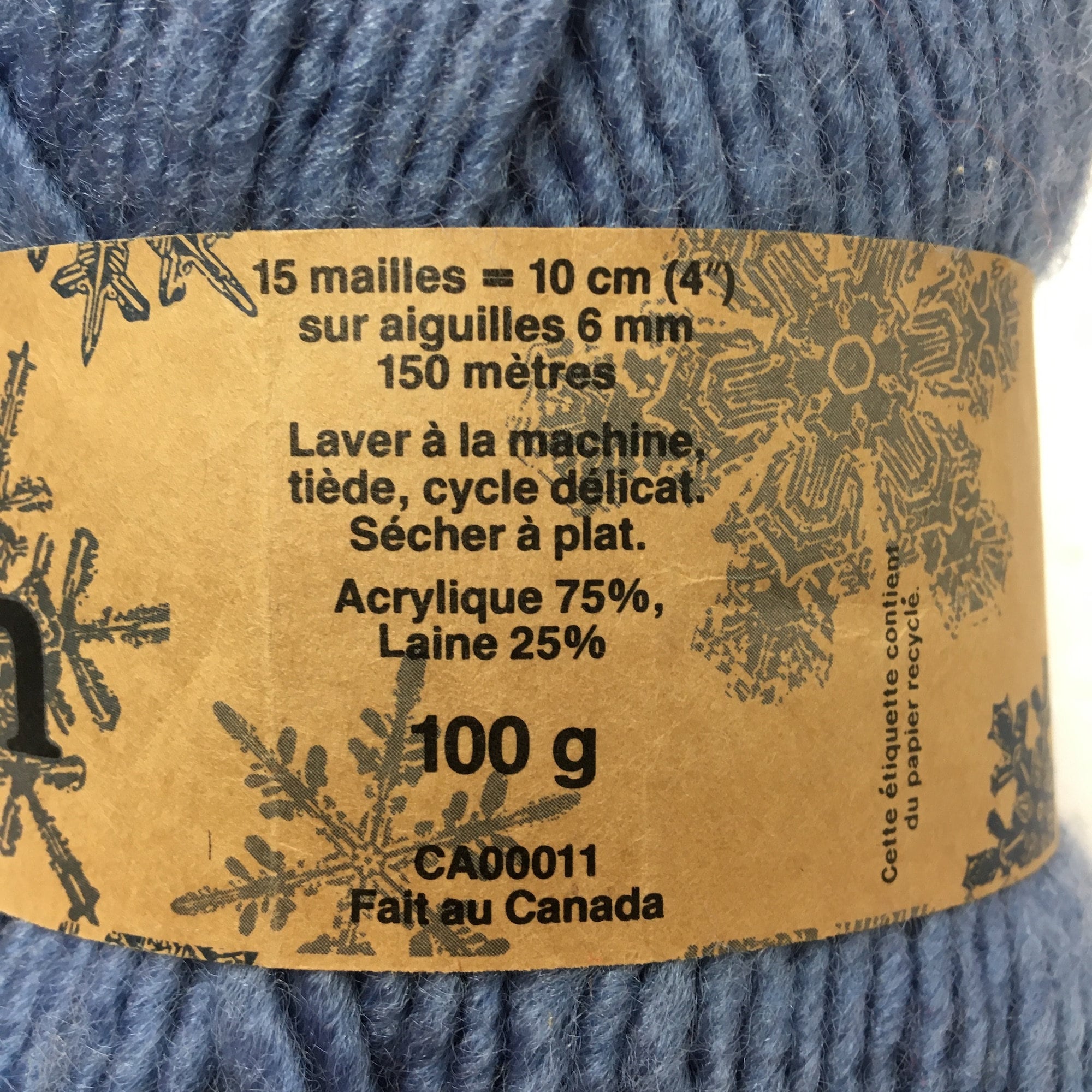 Discontinued Patons Norspun Yarn - BLUE Color - 1 Skein Bulky Weight 3 ...