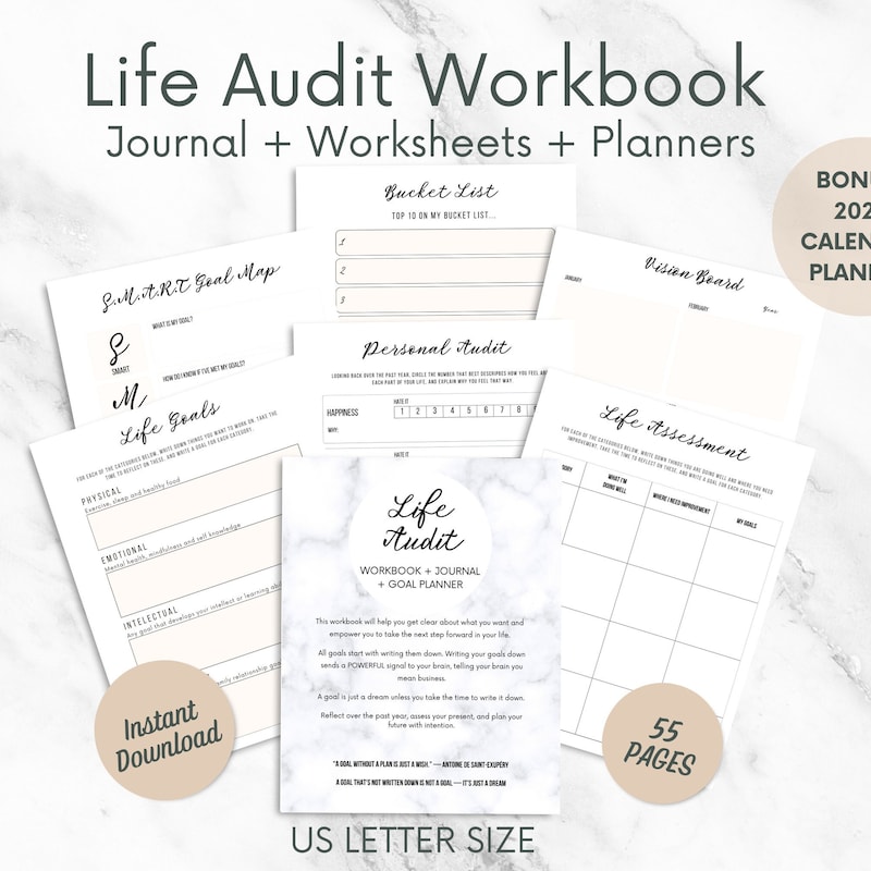 Life Audit Workbook - Etsy