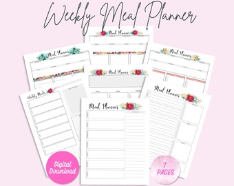 Meal Plan Prep Sheet printable - Etsy